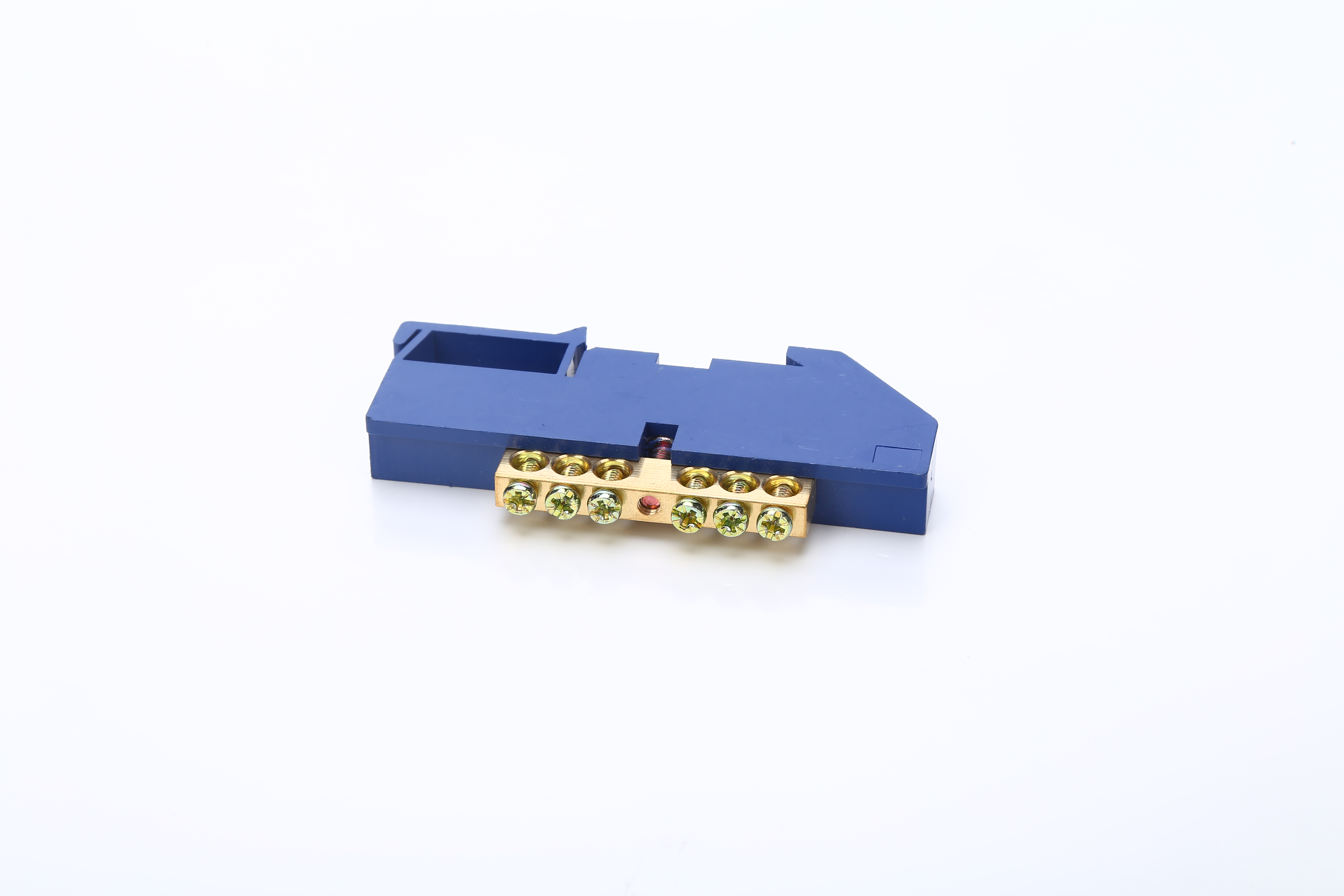 Blue Screw Brass Connector Din Rail Copper Terminal Block Earth and ...
